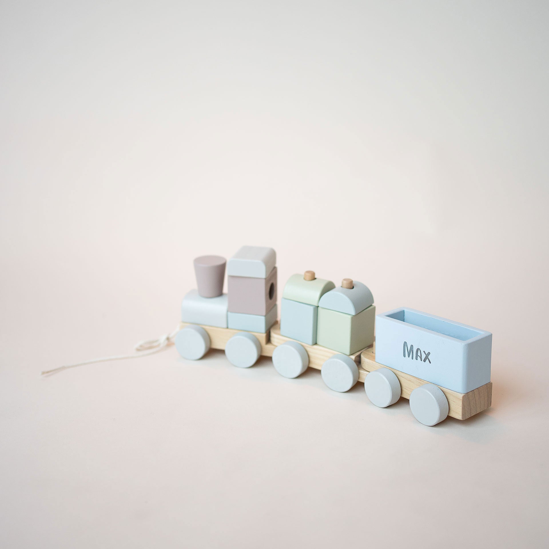 JBØRN Personalised Wooden Pull-Along Stacking Train Set to buy in the ...