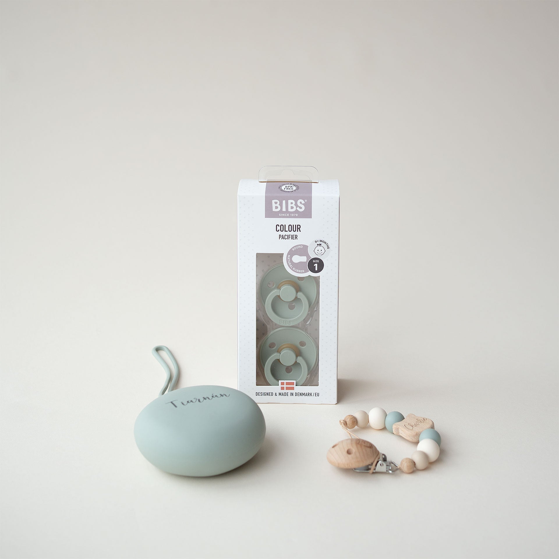 BIBS x JBØRN Set | 2 Pack Pacifiers with Matching Holders to buy in the ...